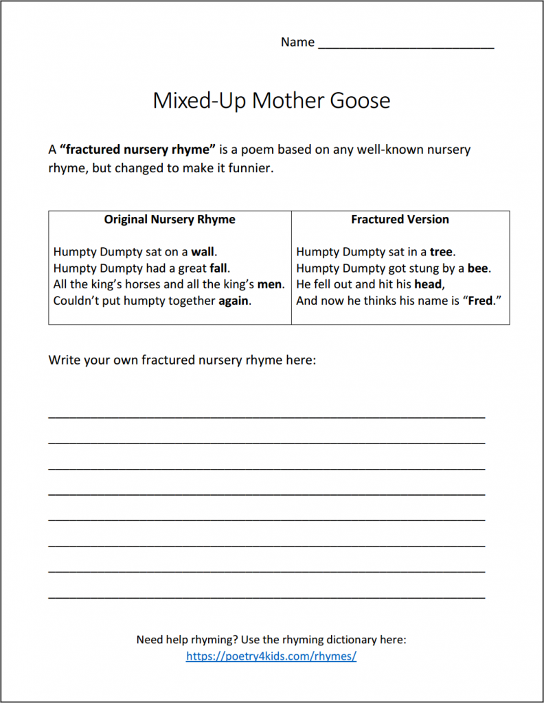 mother goose – Kenn Nesbitt's Poetry4kids.com