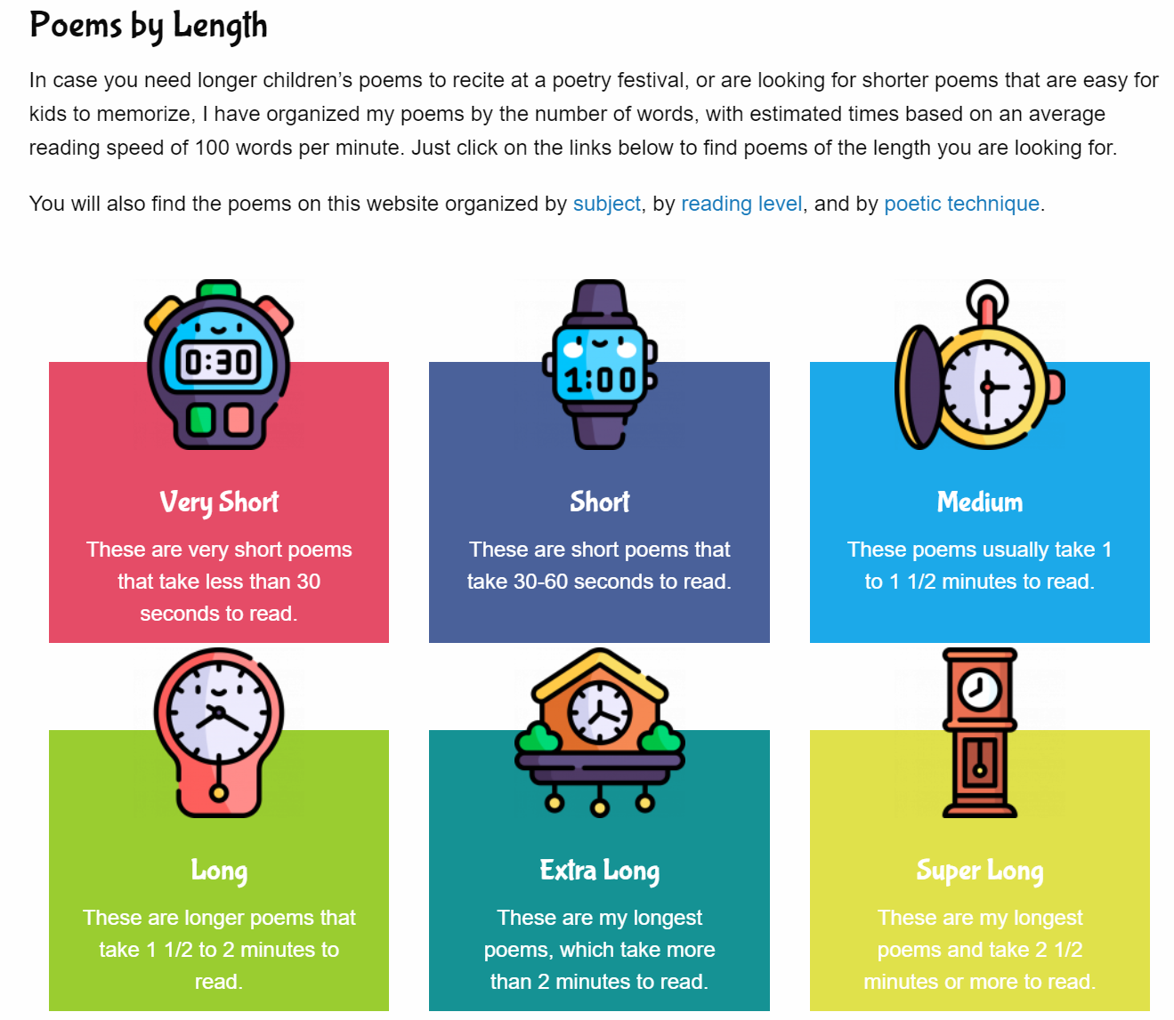 Update to Poems-by-Length Page – Kenn Nesbitt's Poetry4kids.com